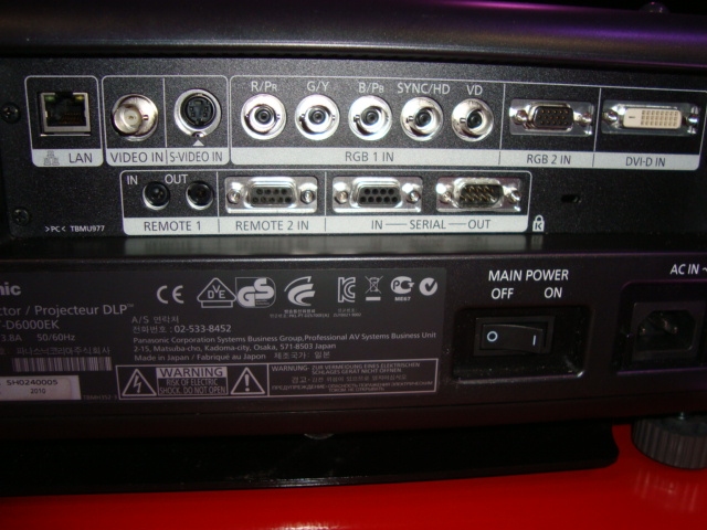 Used PT-D6000 by Panasonic - Item# 27944