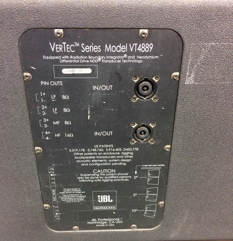 Used VT4889 by JBL - Item# 46096